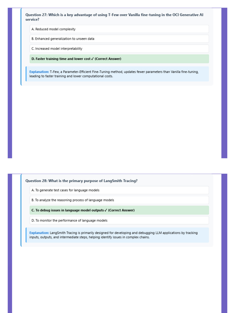 Oracle Generative AI (1Z0-1127-25) Mock Test - Set - 6 | PDF ...
