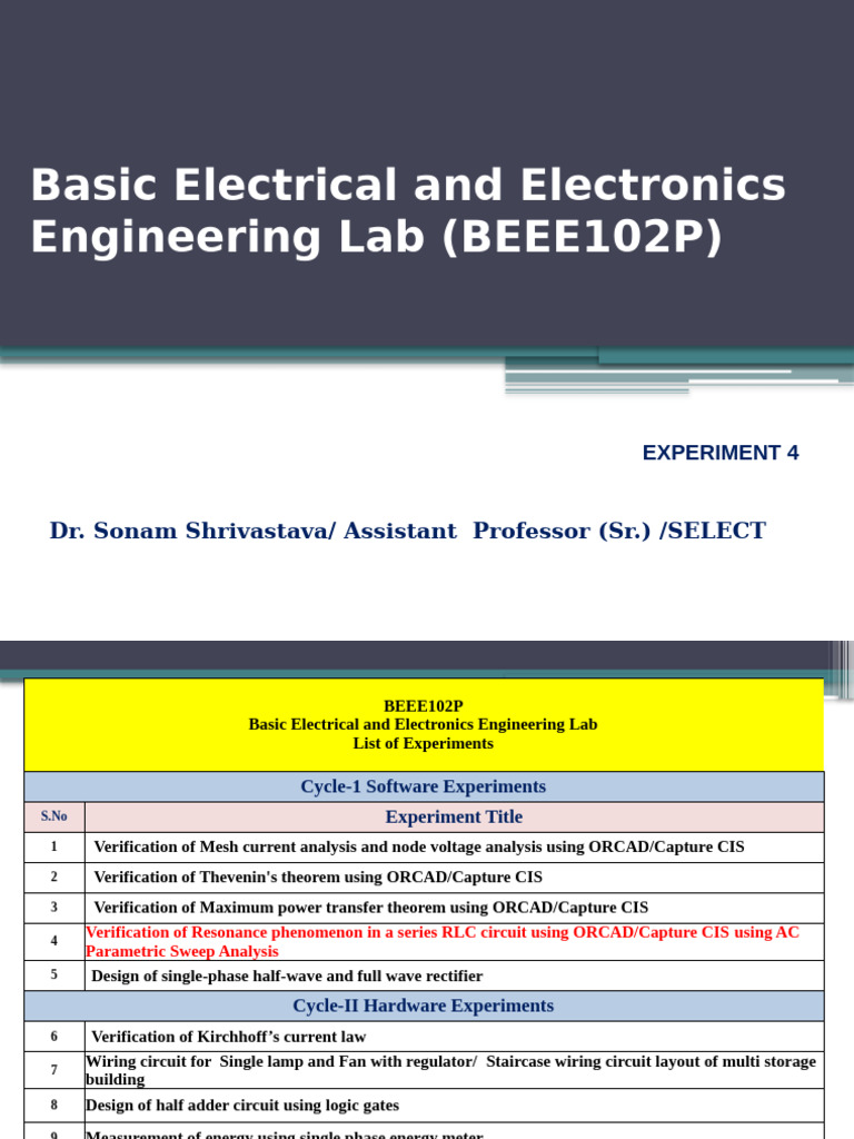 13-EXPERIMENT 9 Verification of Resonance Phenomenon in A Series RLC ...
