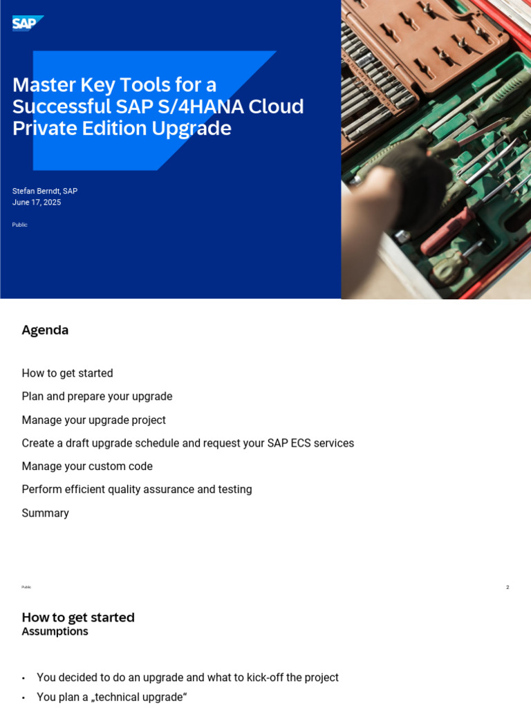 Master Key Tools For A Successful SAP S4HANA Cloud Private Edition Upgrade | PDF | Cloud ...