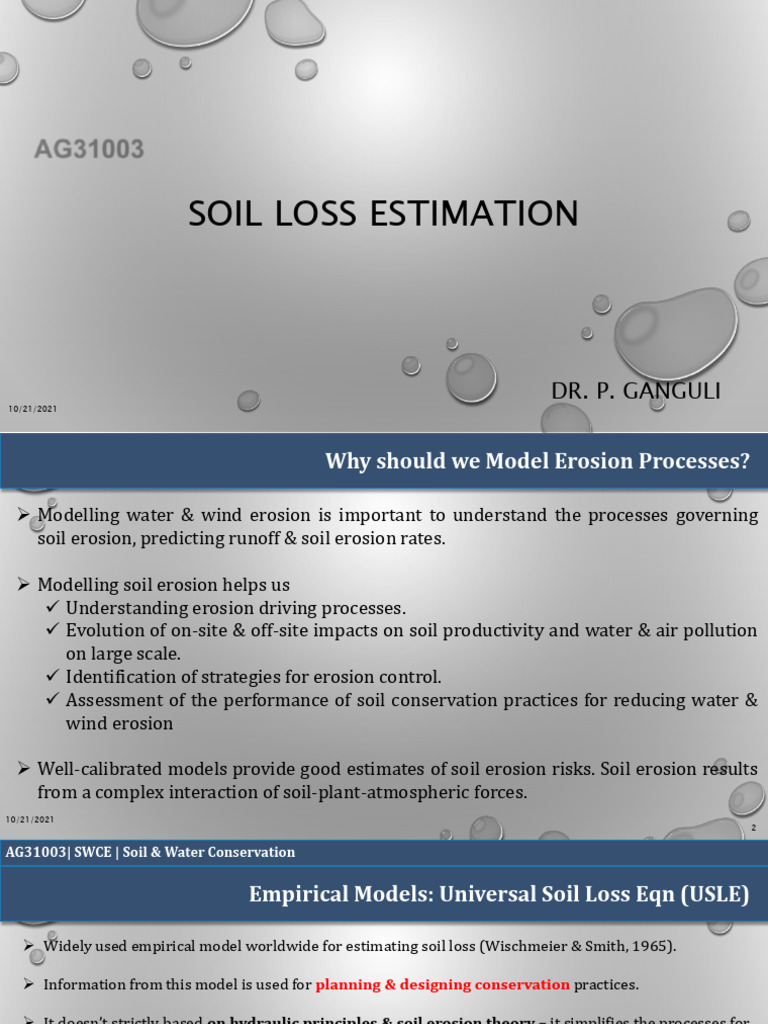 Chapter2.Modelling Erosion | PDF | Rain | Surface Runoff