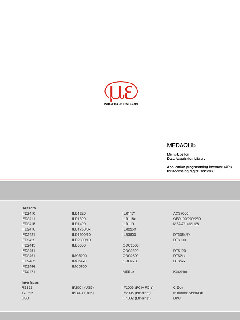 MEDAQLib: Data Acquisition API Guide | PDF | Library (Computing) | Data ...