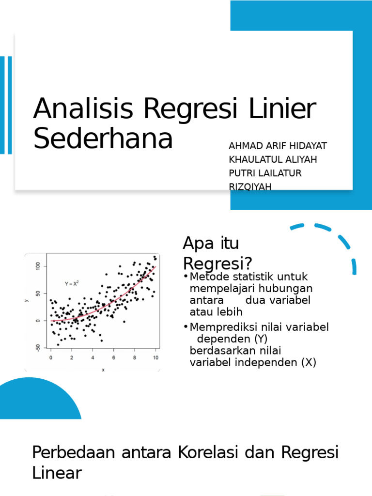 Analisis Regresi Linier Sederhana | PDF