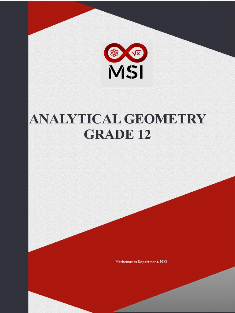 Grade 12 Analytical Geometry Exercises | PDF | Circle | Area
