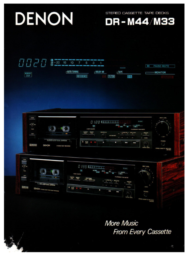 Denon dr-m44 & dr-m33 Brochure (Eng) | PDF