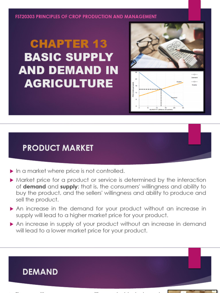 Chapter 13 Basic Supply and Demand in Agriculture | PDF | Demand ...
