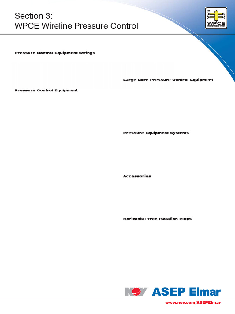 Wireline Pressure Control Equipment Guide | PDF | Pump | Valve