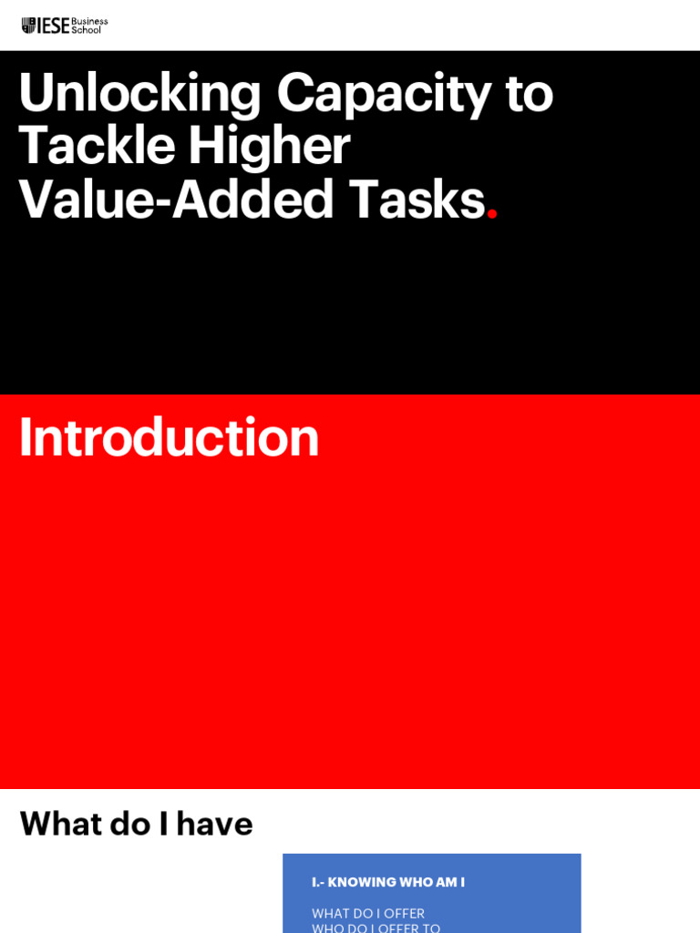 Unlocking Capacity for Value-Added Tasks | PDF | Consumption (Economics ...
