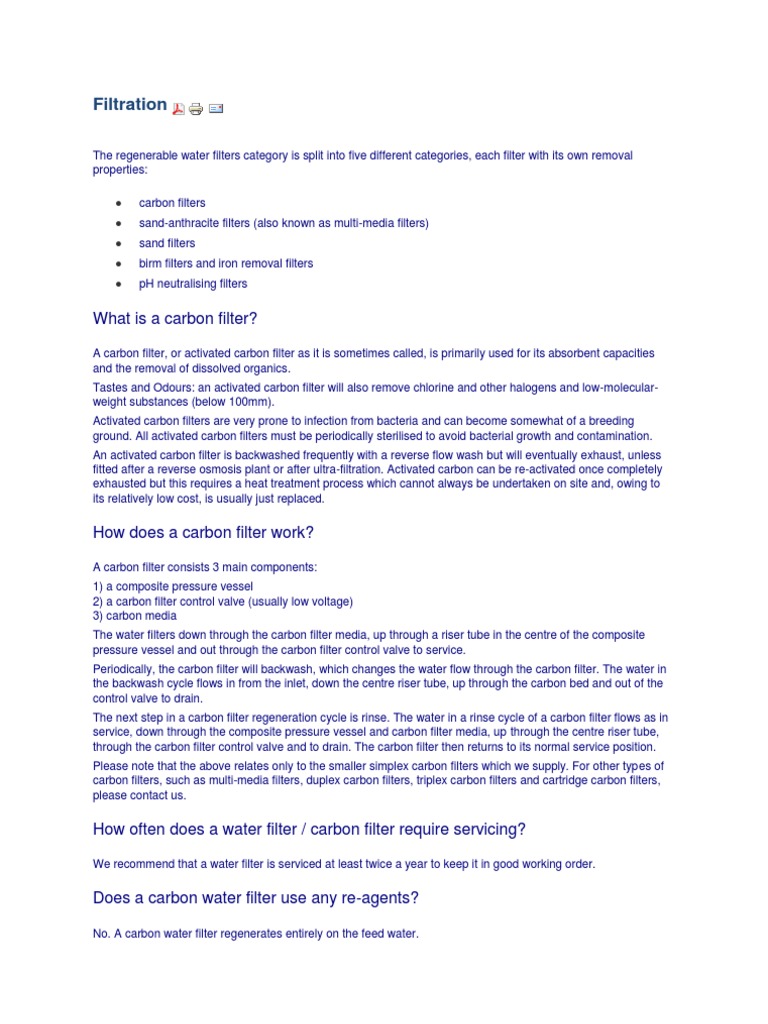 Filtration Methods and Media Overview | PDF | Filtration | Valve