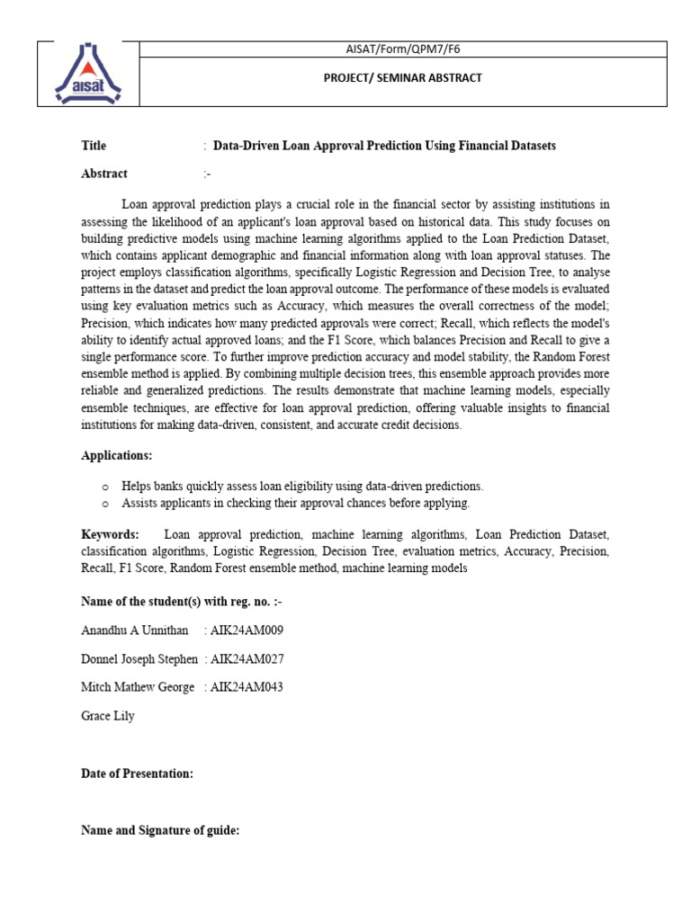 Abstract Loan Dataset | PDF