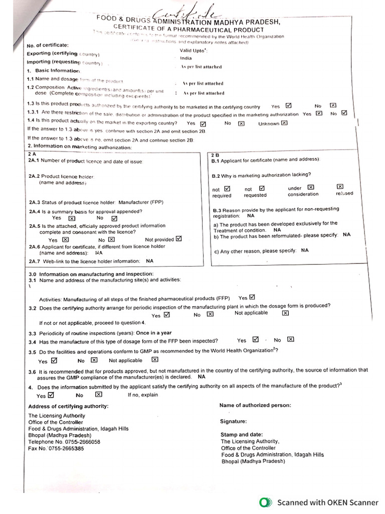 Copp Certificate | PDF