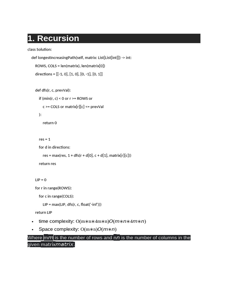 Longest Increasing Path in Matrix | PDF | Mathematical Objects | Combinatorics
