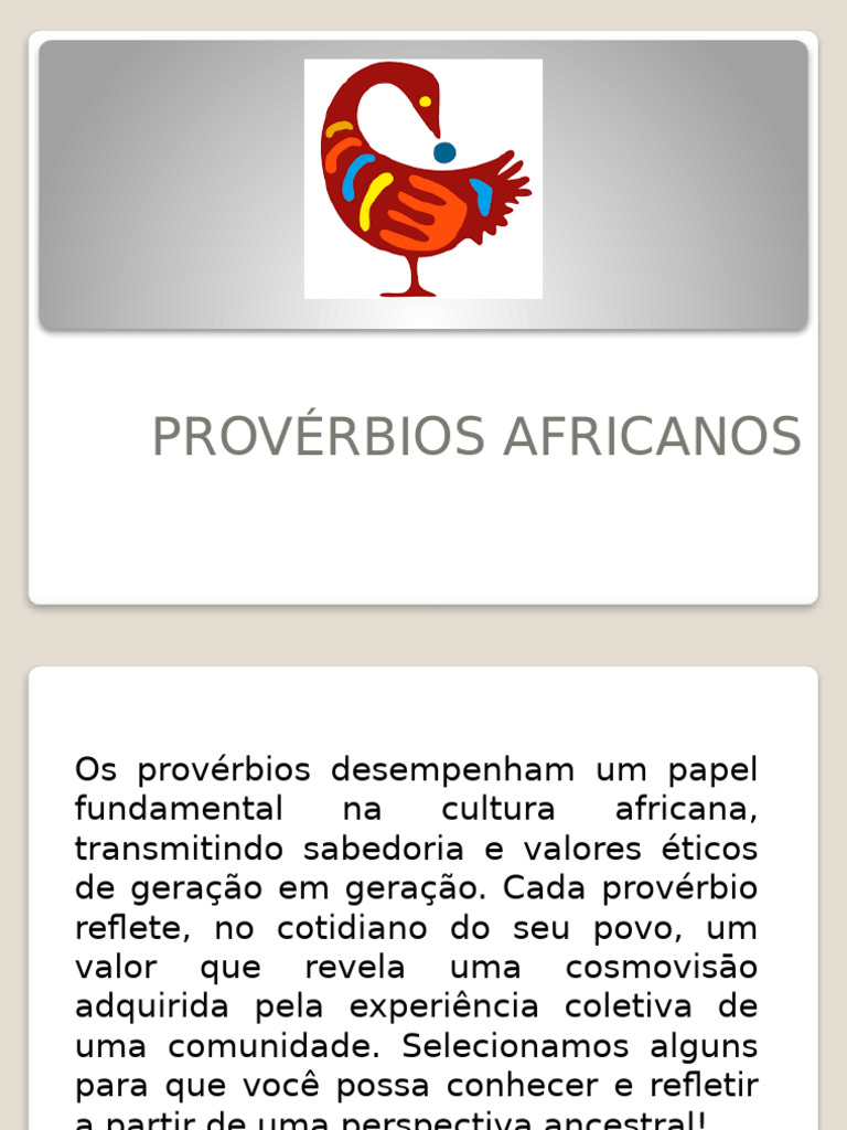 Provérbios Africanos e Suas Mensagens | PDF