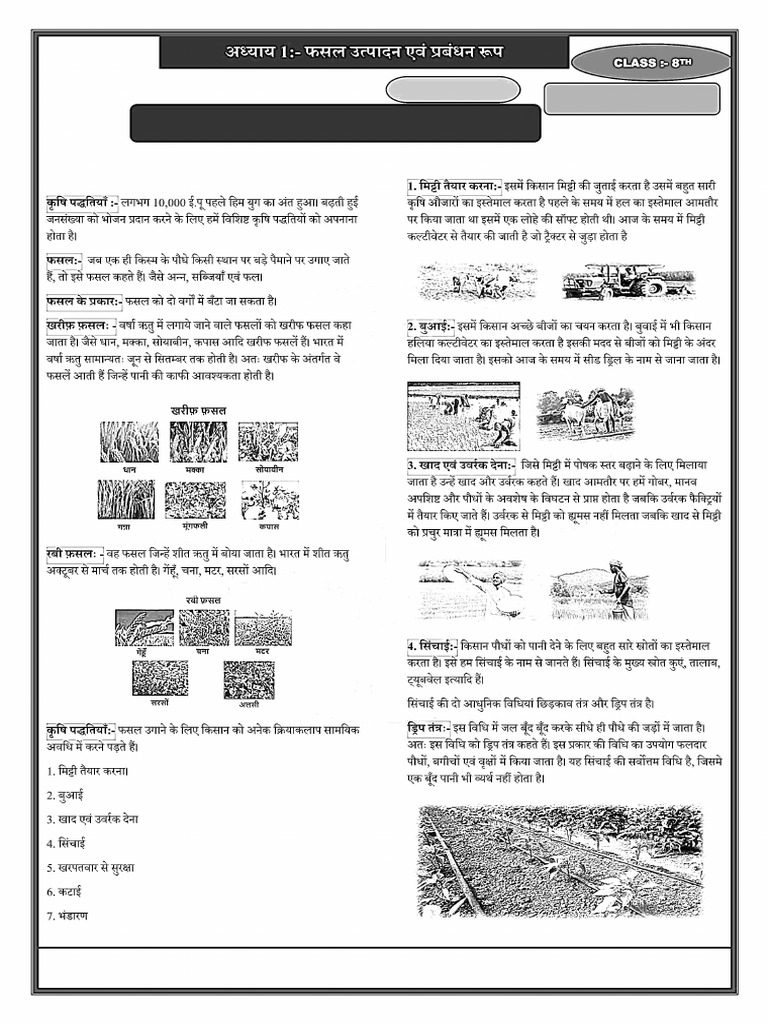 Class 8 Science Notes - S M P Sir | PDF