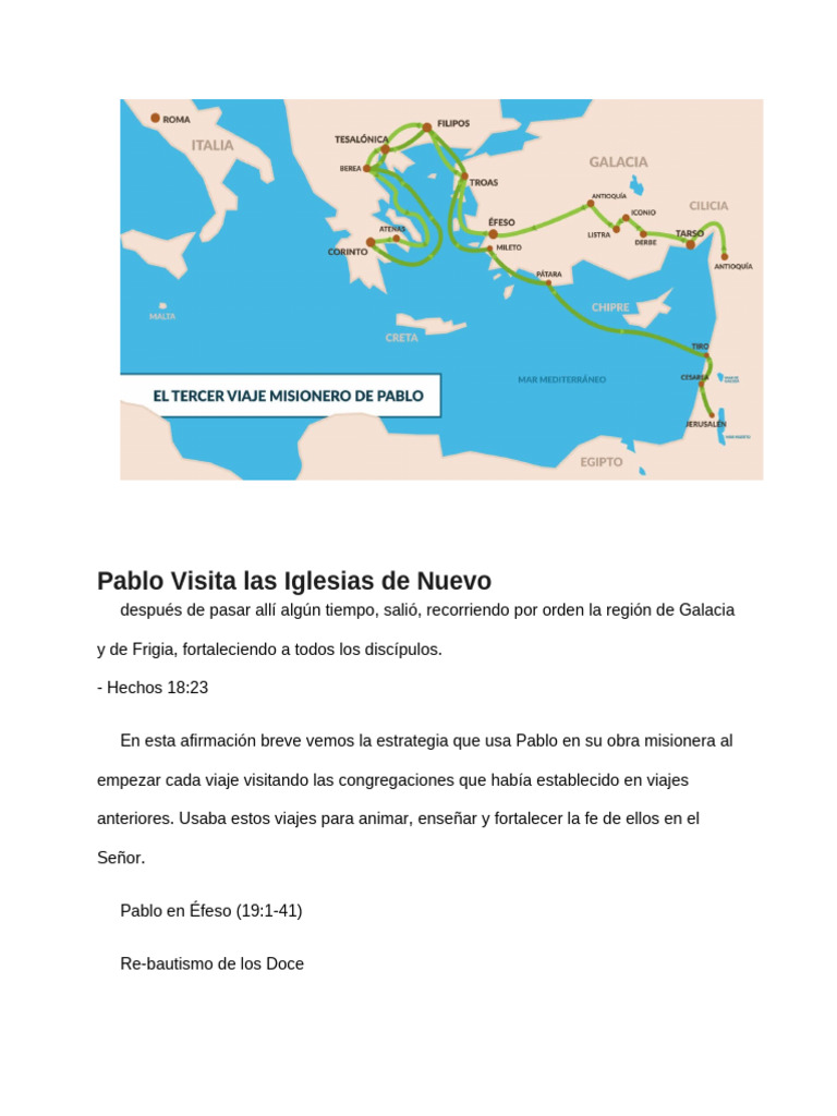 Los Viajes Dos Ultimos Viaje de Pablo | PDF | Pablo el apóstol ...