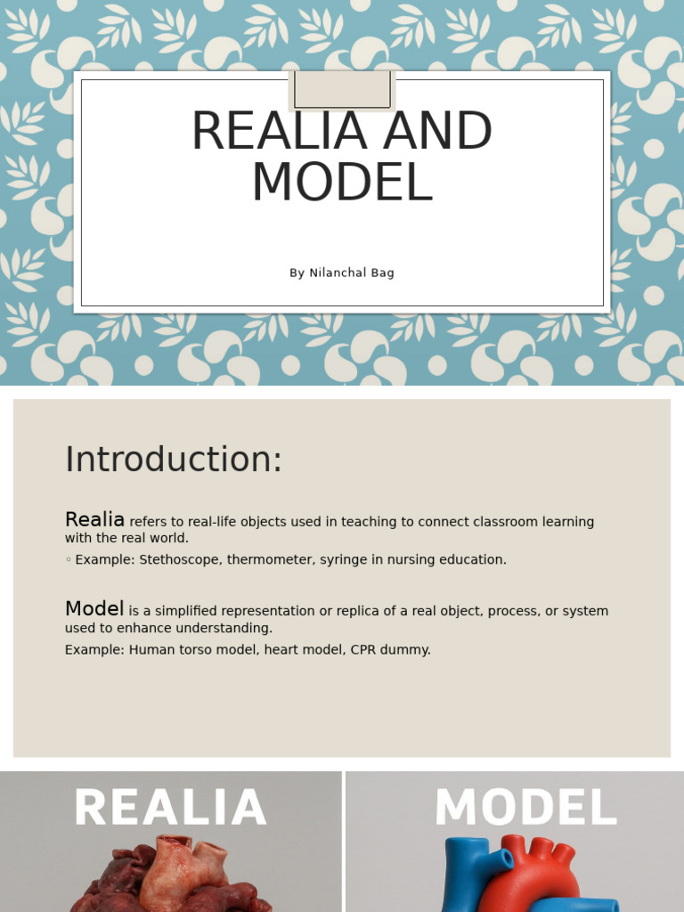 Realia and Models in Education | PDF