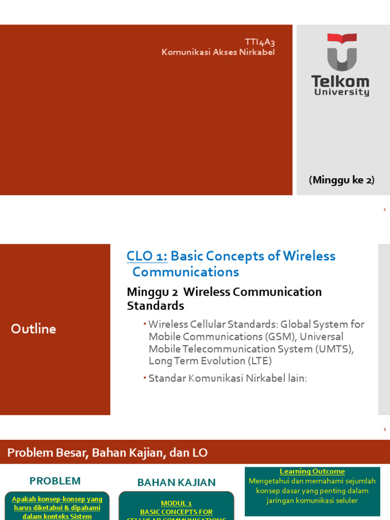 CLO1 - Mgg2 - WirelessComm Standards | PDF | Cellular Network | Lte (Telecommunication)