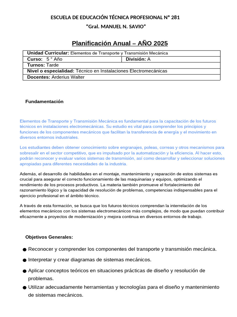 Planificaci-N Anual 2022 - Sistemas de Control y Automatizaci-N Industrial | PDF | Evaluación ...