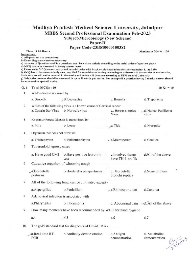 Mbbs 2nd Prof. Feb 23 Ns 23bm0000100382-Compressed | PDF