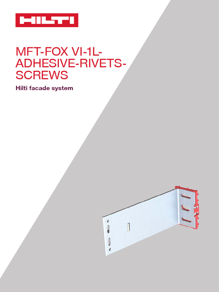 MFT FOX VI 1L Adhesive Rivets Screws | PDF | Mechanical Engineering