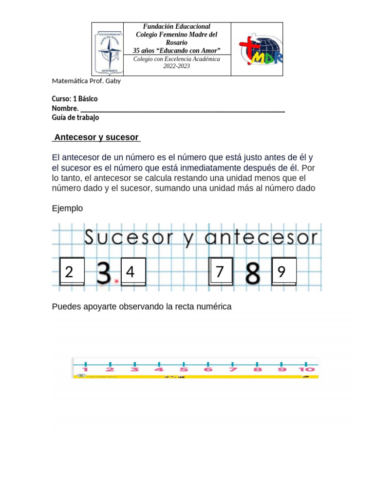 Antecesor y Sucesor | PDF
