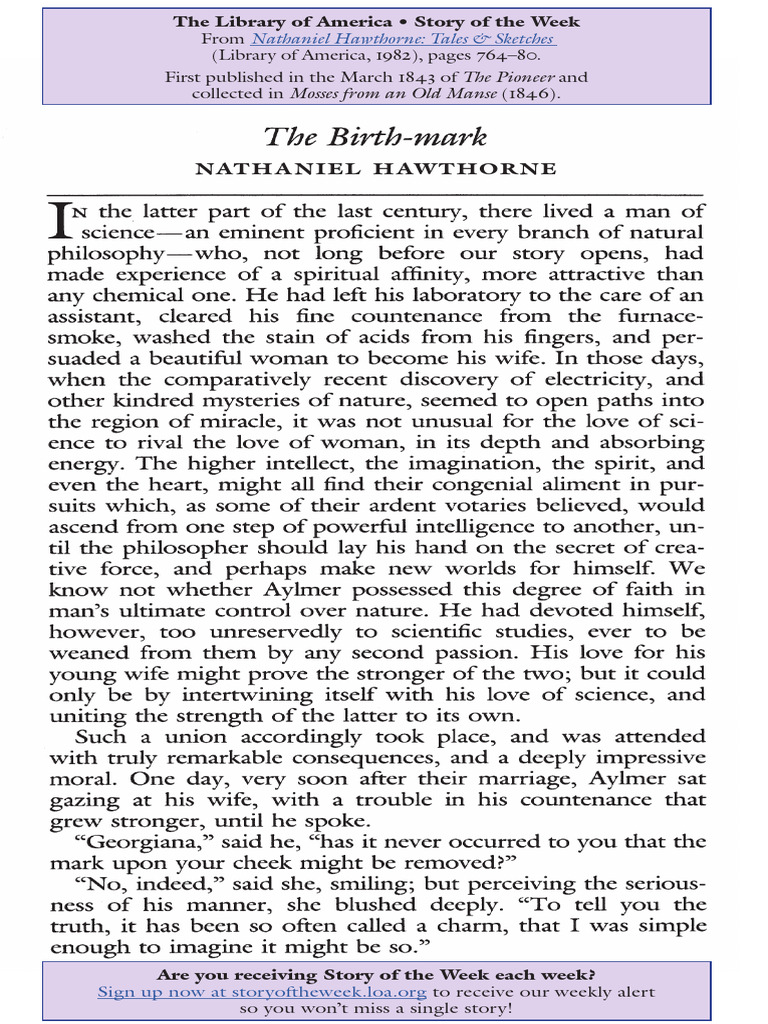 Hawthorne Birthmark | PDF