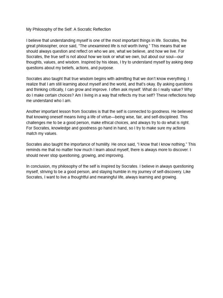 Socratic Method Reflection | PDF