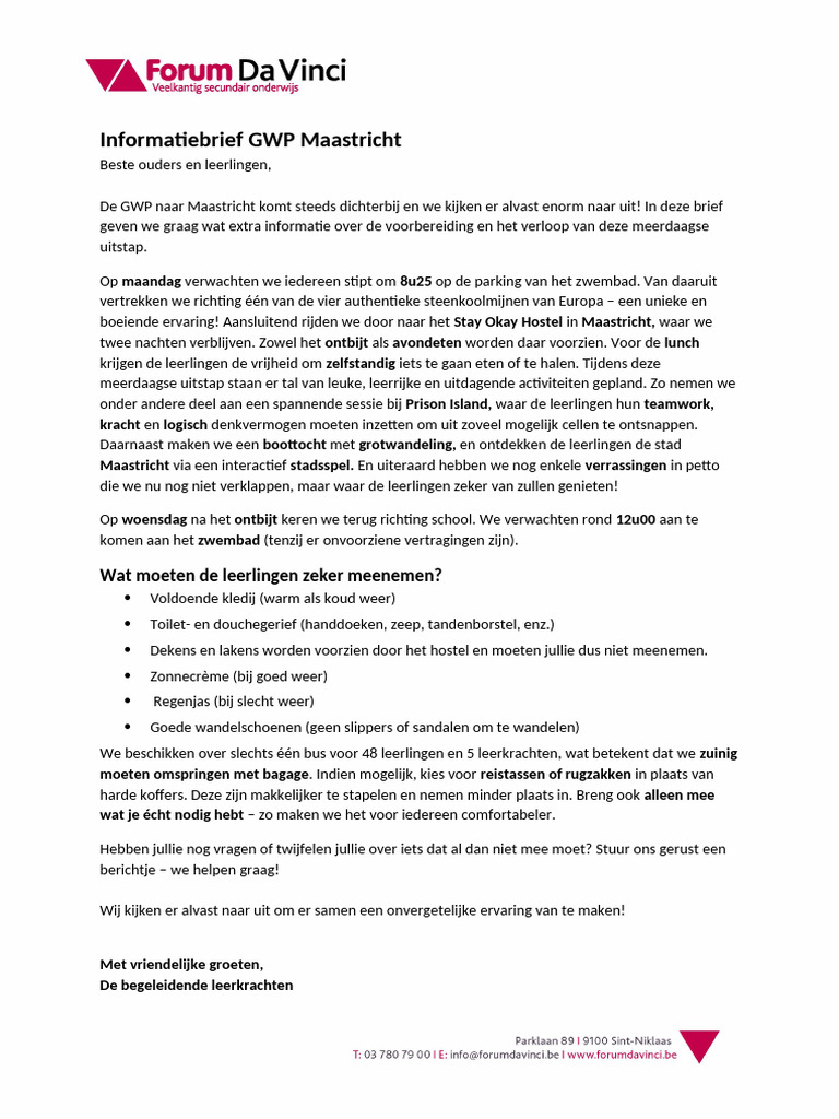 Brief GWP Maastricht | PDF