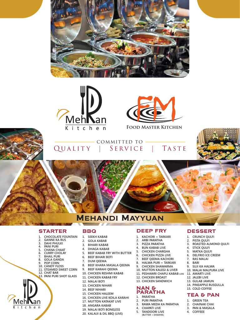 Mehran Kitchen Menu Overview | PDF | Kebab | Lamb And Mutton