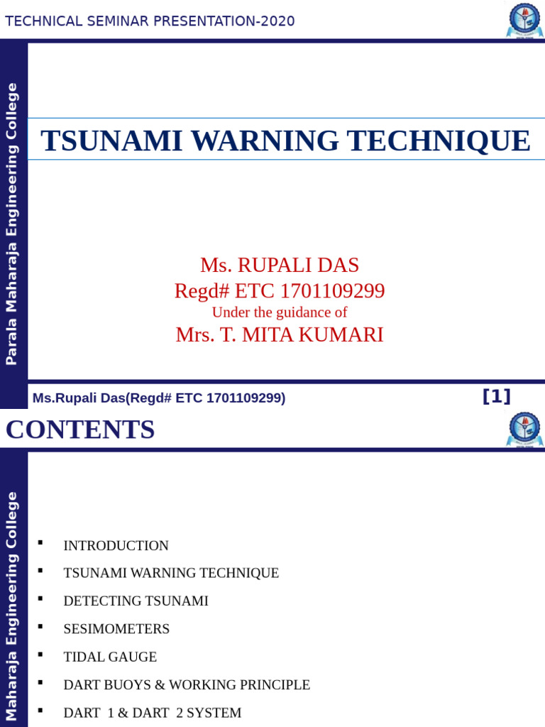 Tsunami Warning Ppt-Anj | PDF | Tsunami | Seismology