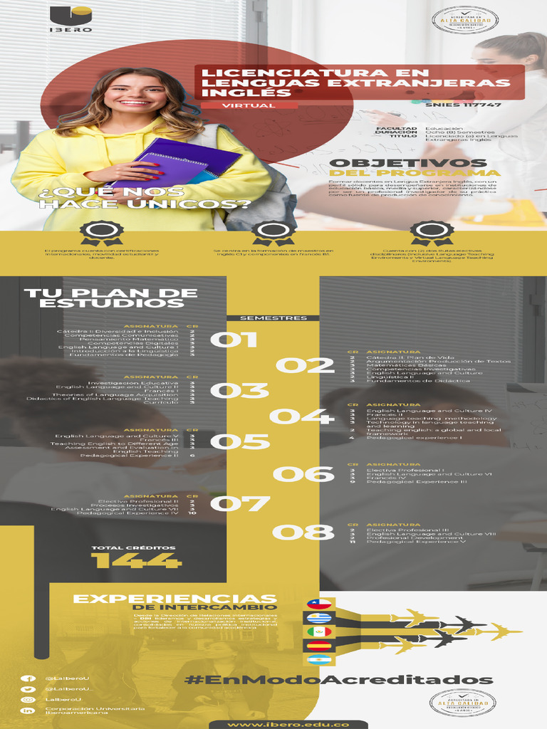 Plan de Estudios - Licenciatura en Lenguas Extranjeras - Virtual | PDF