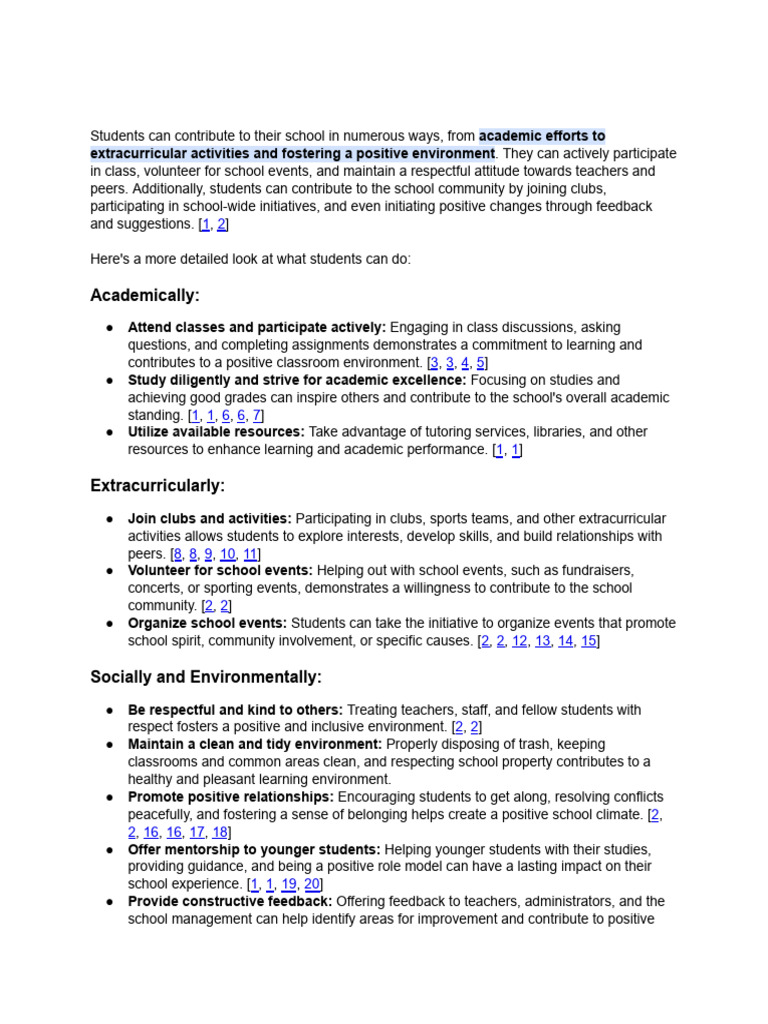 What Can Do For The School | PDF | Social Psychology | Behavior Modification