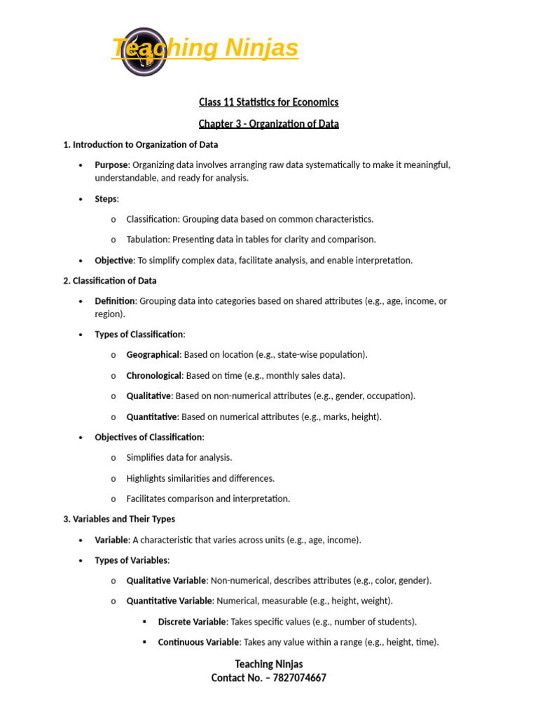 Organization of Data in Statistics | PDF | Probability Distribution ...