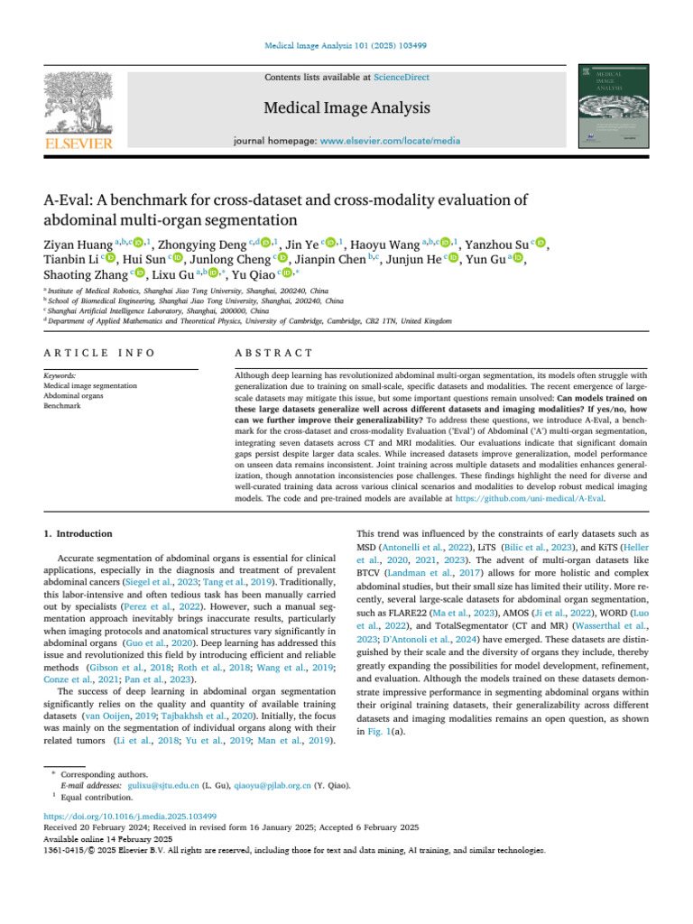 A-Eval - A Benchmark For Cross-Dataset and Cross-Modality Evaluation of Abdominal Multi-Organ ...