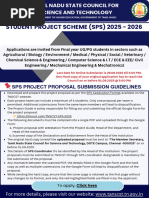 Circular - TNSCST - Student Proejct Proposals 2025 | PDF