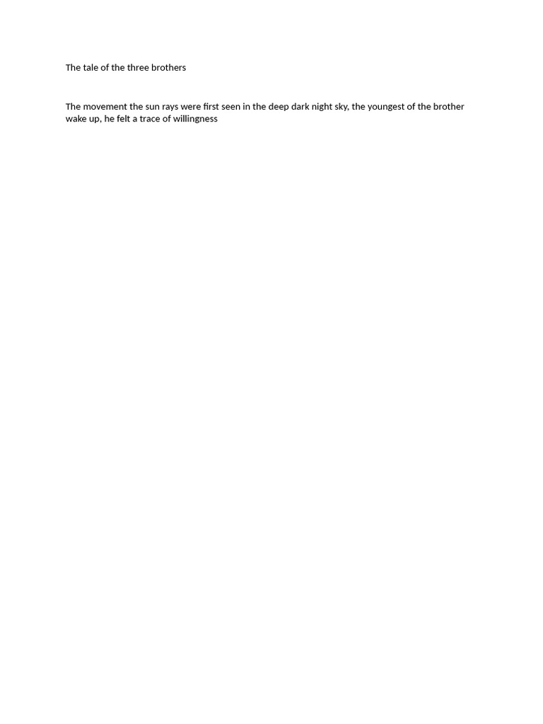 The Tale of The Three Brothers | PDF