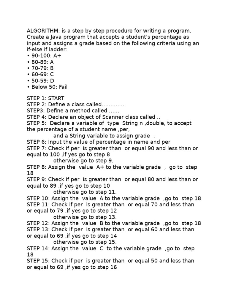 ALGORITHM Is A Step by Step P | PDF