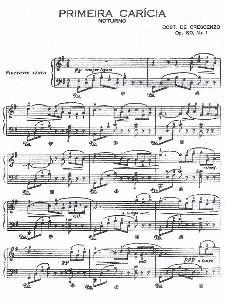 Primeira Carícia - Noturno - C Crescenzo - Piano | PDF