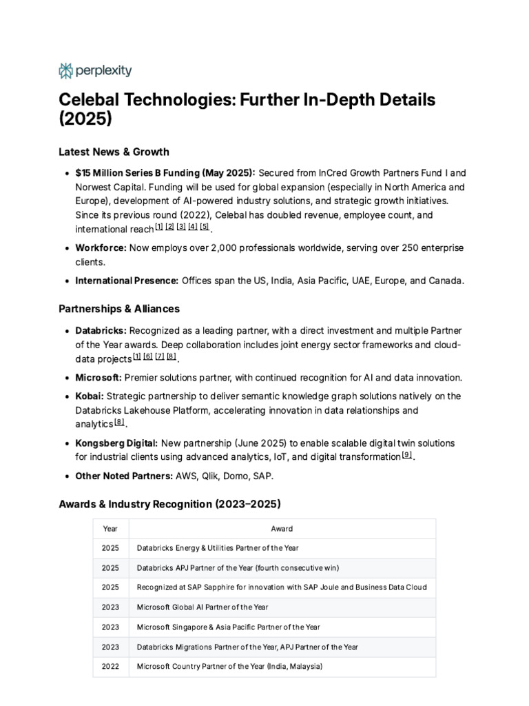 Celebal Technologies - Further In-Depth Details (20 | PDF | Cloud Computing | Artificial ...