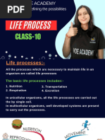 Class 10 Life Processes Overview | PDF | Social Science | Science ...