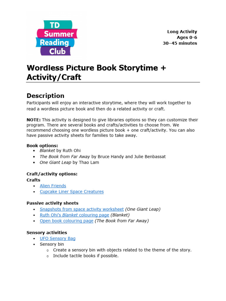 FINAL 24 CSR 300 81 en Long Activity 0 6 Wordless Book and Craft LG SD v2 d391b1c5b0 | PDF
