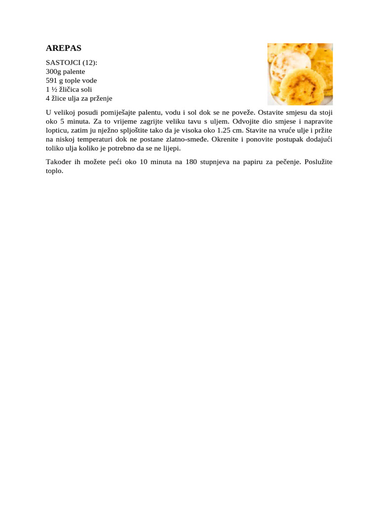 Arepas | PDF