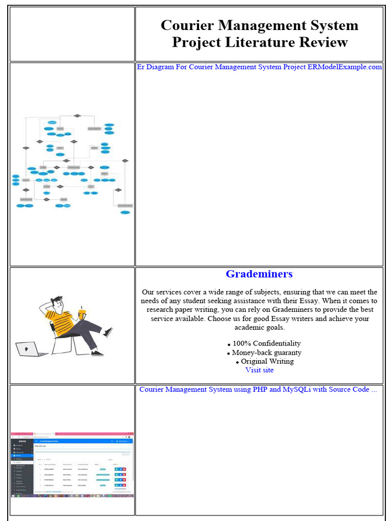 Courier Management System Project Literature Review | PDF