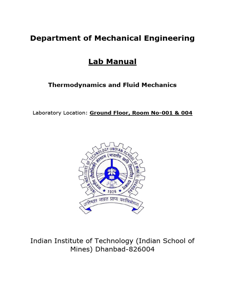 Fluid Mechanics Lab Manual | PDF | Fluid Dynamics | Reynolds Number