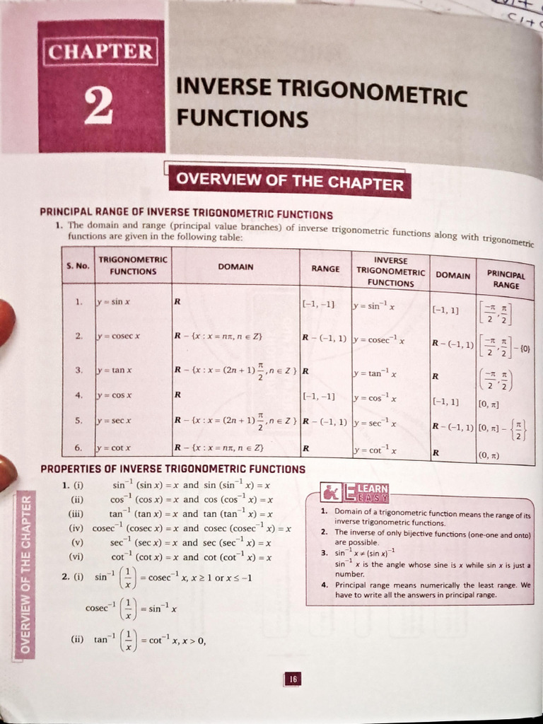 Maths Inverse Trigonometry Class 12 | PDF