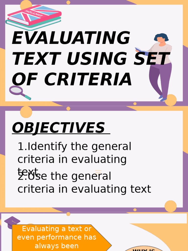 Evaluatingtextusingsetofcriteria Wps - Pdf.report | PDF