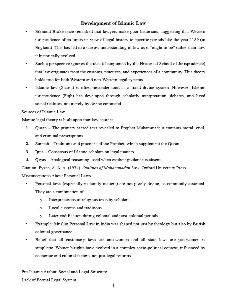 Development of Islamic Law | PDF | Sharia | Hadith
