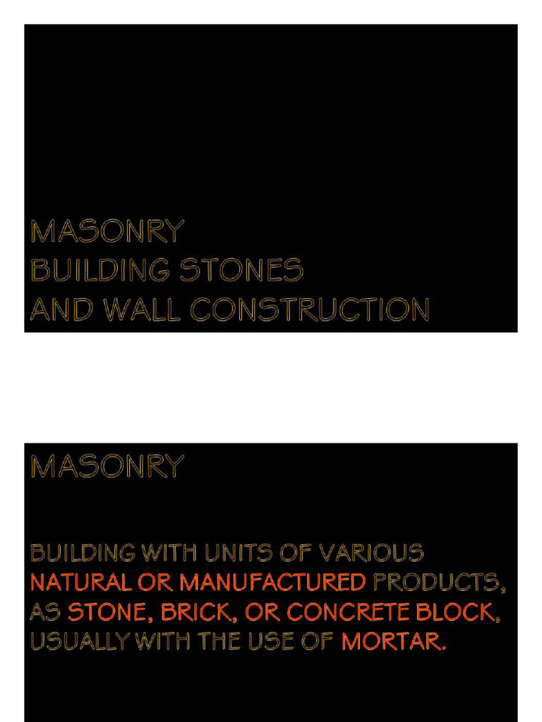 BT - Masonry Construction | PDF