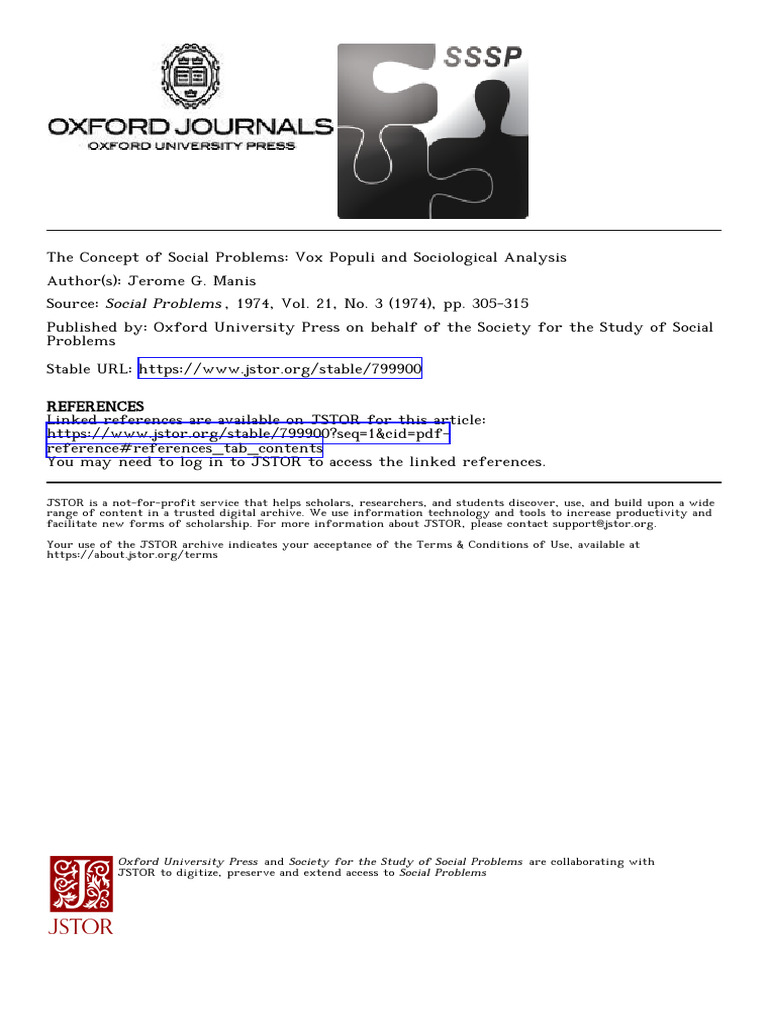 Analyzing Social Problems in Sociology | PDF | Sociology | Science