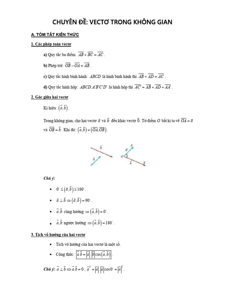 Chuyên Đề Vector Trong Không Gian | PDF