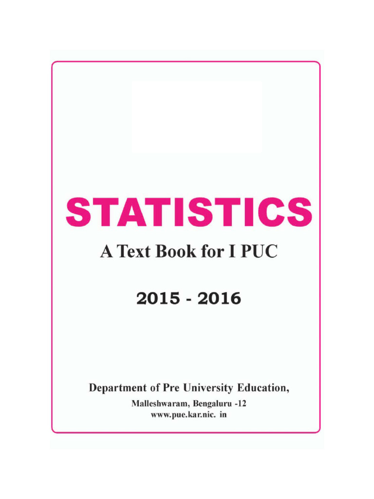 Statstics Textbook | PDF